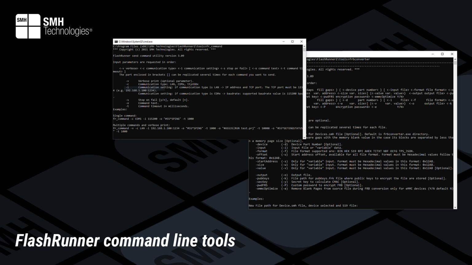 FlashRunner command line tools - SMH Technologies